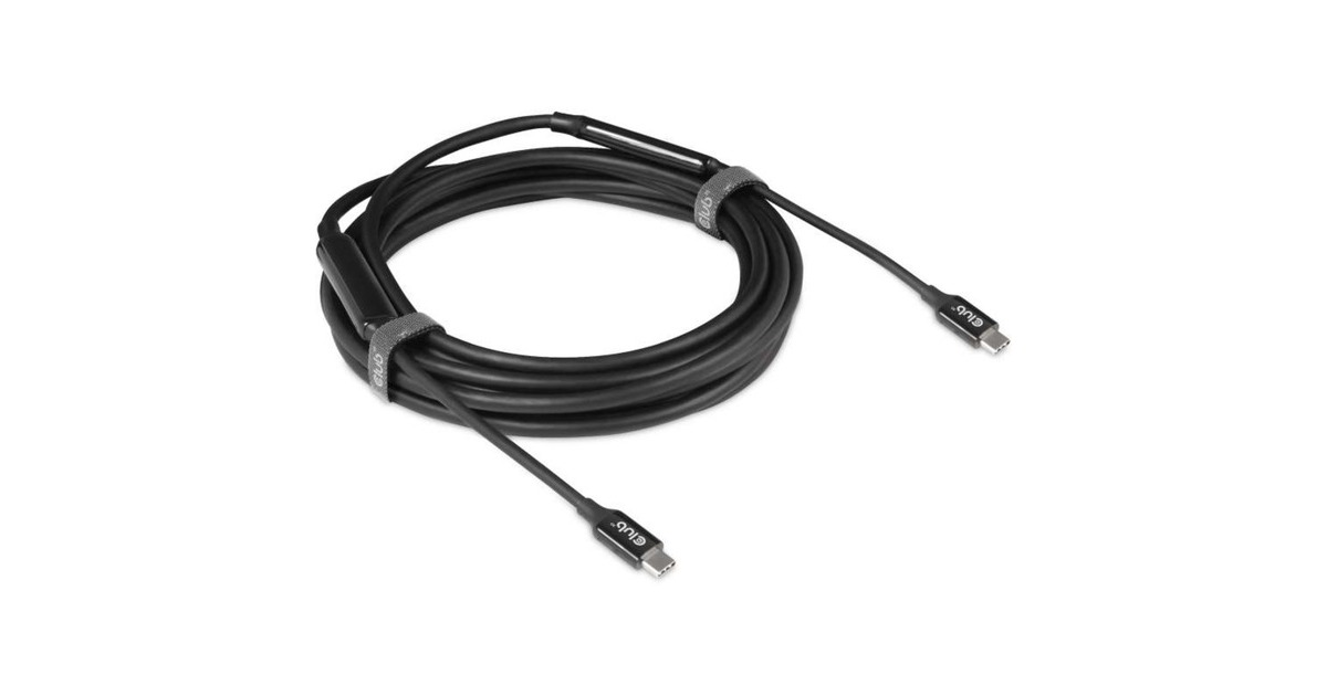 Club 3D USB-C 3.2 Gen2 > USB-C Active bi-directional kabel Zwart, 5 ... Club 3D USB-C 3.2 Gen2 > USB-C Active bi-directional kabel Zwart, 5 ...