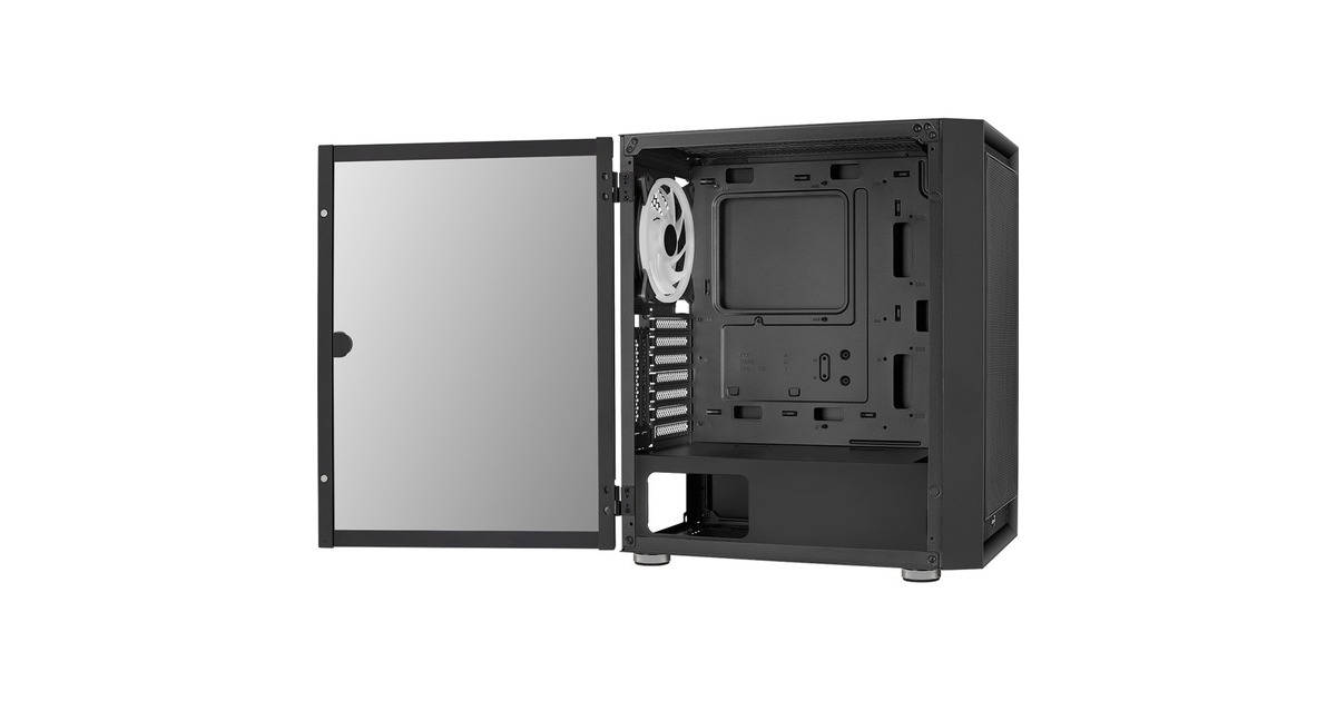 Aerocool Graphite-G-BK-v3 midi tower behuizing Zwart | 2x USB-A | RGB ...