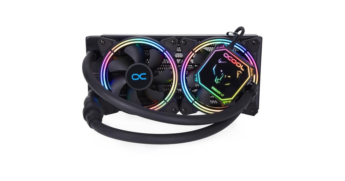 Alphacool Eisbaer Aurora LT240 CPU AIO Digital RGB waterkoeling Zwart